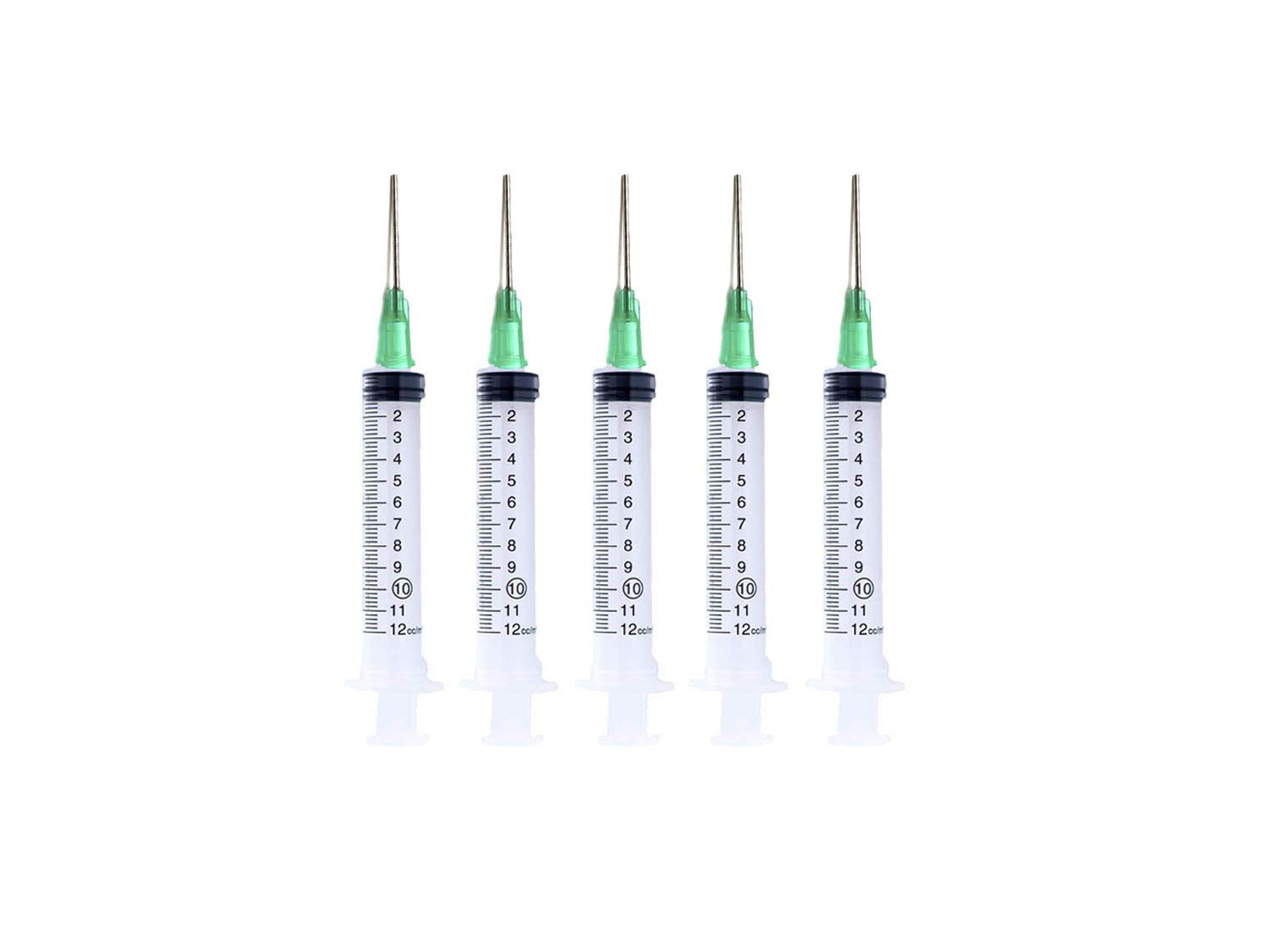 10ml Industrial Syringe with 18 x 1.5 Blunt Tip Needle Protective Cap Included 5 Pack