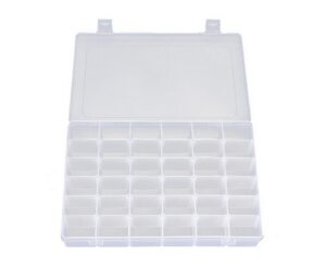 adjustable 36 compartment slot clear plastic storage craft box organizer container case tool for jewellery hair and make up comestic accessories