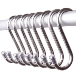 gca 10 pack 304 stainless steel heavy-duty s shaped hooks kitchen pot pan hanger clothes storage rack