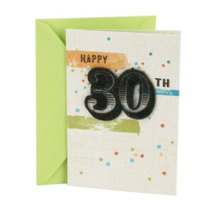 hallmark 30th birthday greeting card (stripes and dots)