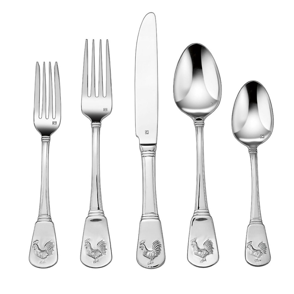 Cuisinart 3-Pack of 20-Piece Elite Flatware Set, French Rooster (CFE-01-FR20)