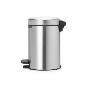 Brabantia Bathroom Pedal Bin 3 L, 0.8 Gal, Matt Steel