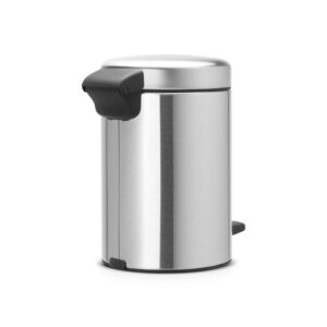 Brabantia Bathroom Pedal Bin 3 L, 0.8 Gal, Matt Steel