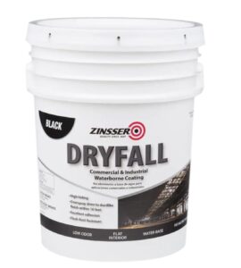 zinsser 293233 dryfall commercial & industrial waterborne coating, 5 gallon, flat black