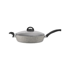 ballarini parma by henckels 3.8-qt nonstick saute pan with lid, made in italy , durable and easy to clean, granite