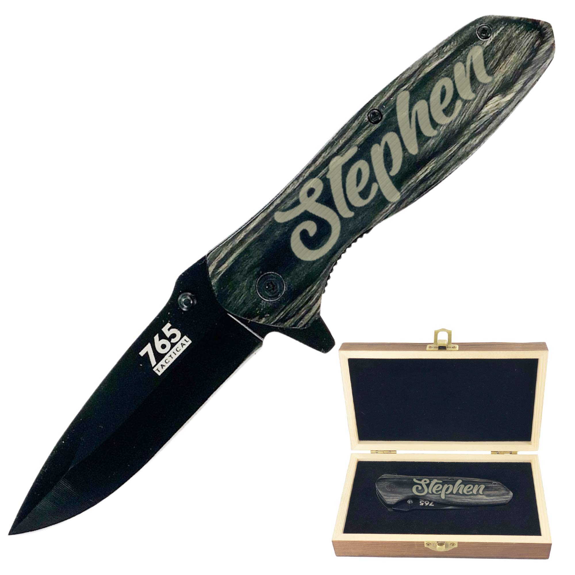 Engraved Pocket Knife Gift for Men - Personalized Knife from Son, Daughter, Wife for Husband, Dad, Brother, Grandpa, Boyfriend - Perfect for Fishing, Camping, Hunting, edc