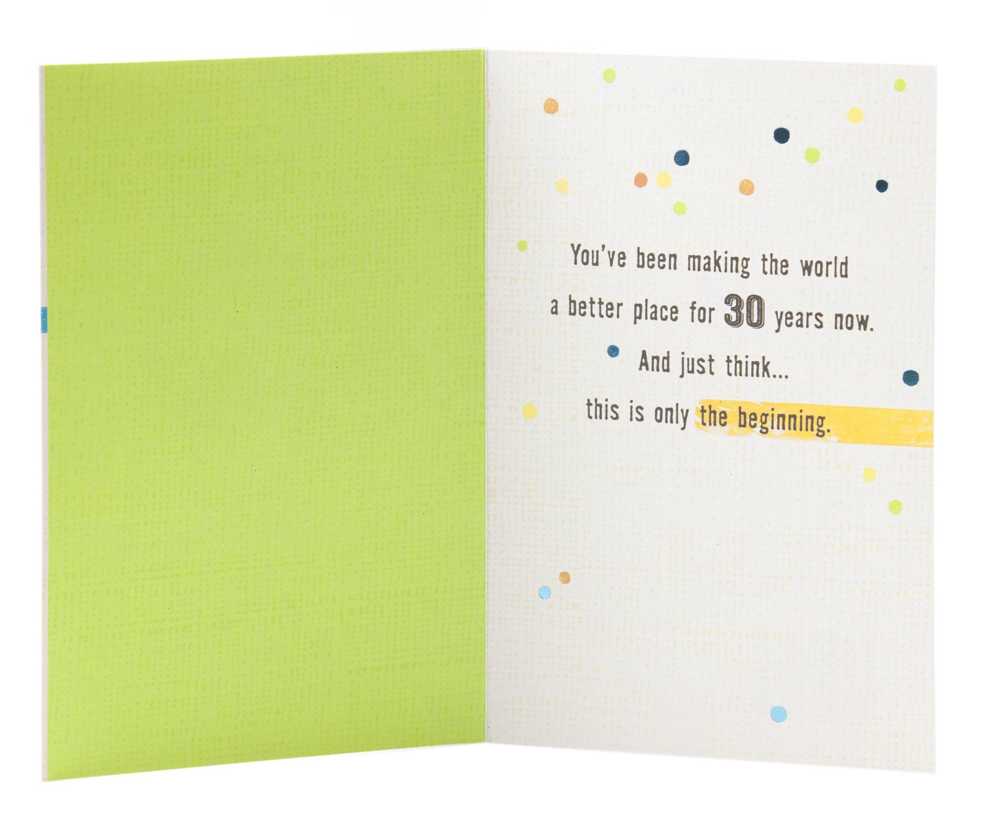 Hallmark 30th Birthday Greeting Card (Stripes and Dots)