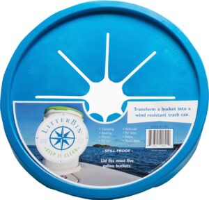 litterbin bucket trash lid - blue