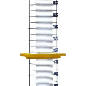 EISCO Graduated Cylinder, 250mL - ASTM, Class A Tolerance ±1.00mL - Protective Collar, Hexagonal Base - Blue Graduations - Borosilicate 3.3 Glass