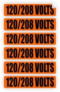 120-208 volts voltage & conduit markers | stickers | decals | labels electrical 6x