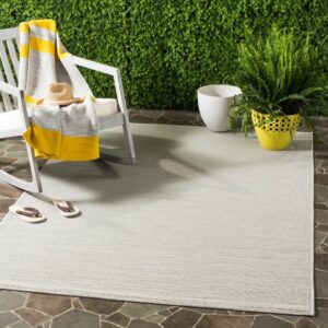 safavieh courtyard collection 4' x 5'7" light grey cy6576 indoor/ outdoor waterproof easy-cleaning patio backyard mudroom accent-rug