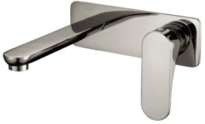 dawn ab37 1566bn wall mounted single-lever concealed washbasin mixer, brushed nickel