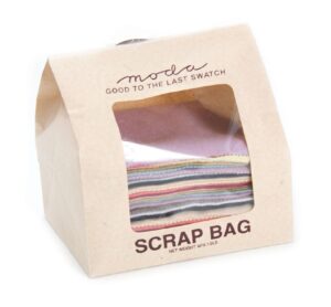 moda 1/2 pound wool scrap bag multi color rectangles