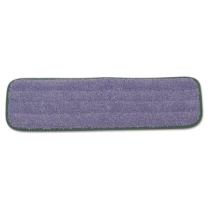 microfiber wet mopping pad, 18 1/2" x 5 1/2" x 1/2", green, 12/carton