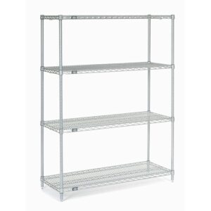 nexel 14485c nexel chrome wire shelving, 48"w x 14"d x 54"h