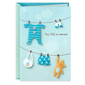 hallmark baby shower card for boy (blue, now this is cuteness) welcome new baby boy, congratulations