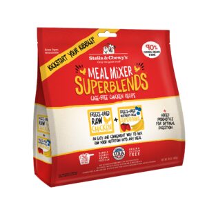 stella & chewy's freeze dried raw cage-free chicken meal mixers – superblends dog food topper – grain free, protein rich recipe – 16 oz bag