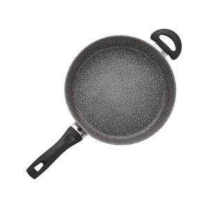 BALLARINI Parma by HENCKELS 3.8-qt Nonstick Saute Pan with Lid, Made in Italy , Durable and Easy to clean, Granite