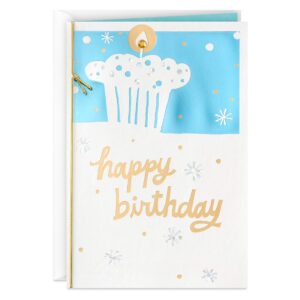 hallmark birthday card (live life to the fullest), snowy cupcakes (0499rzb1160)