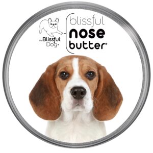 the blissful dog beagle nose butter, versatile dog nose balm for dry nose, handcrafted nose moisturizer, easy-to-apply dog essentials, unscented, 1 oz.