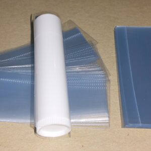 200 Clear Shrink Wrap Bands Sleeves for Lip Balm (Chapstick) Tubes - Vertical Perforation