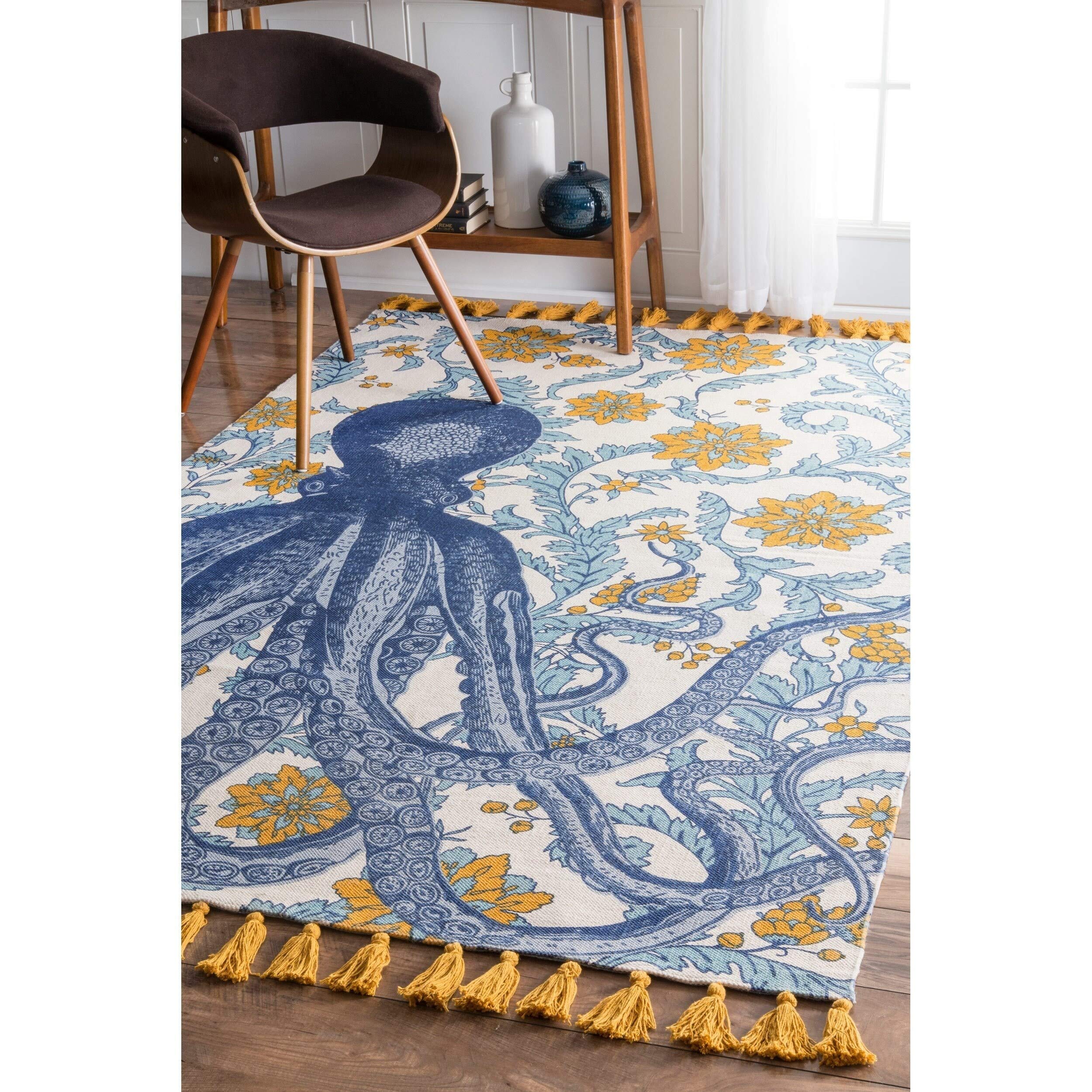 nuLOOM Thomas Paul Octopus Tasseled Area Rug, 4x6, Multi