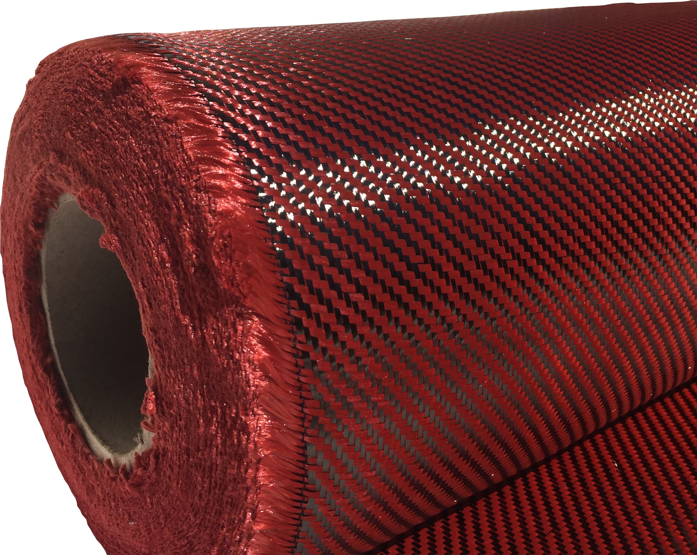 4" x 1 FT Red - Kevlar FABRIC-2x2 Twill WEAVE-3K/220g