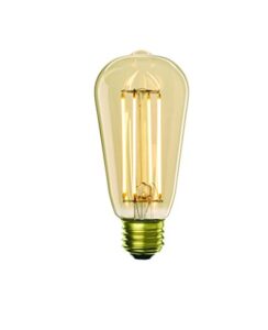 bulbrite led st18 dimmable medium screw base (e26) light bulb, 60 watt equivalent, 2200k, antique