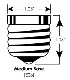 Creative Hobbies® 7194PSA Large Medium Base Champagne Silicone Light Bulbs, 7.5 Watt, Individually Boxed, Wholesale Pack of 6 Bulbs