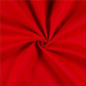 60" poly cotton broadcloth red, fabric by the yard