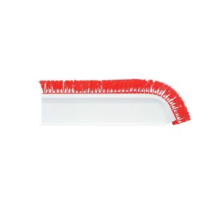 shelf divider angled t-shape white with red parsley- 18" l x 3 1/2 h