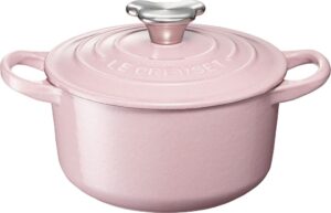 le creuset cocotte ronde 14cm bear ss knob chiffon pink