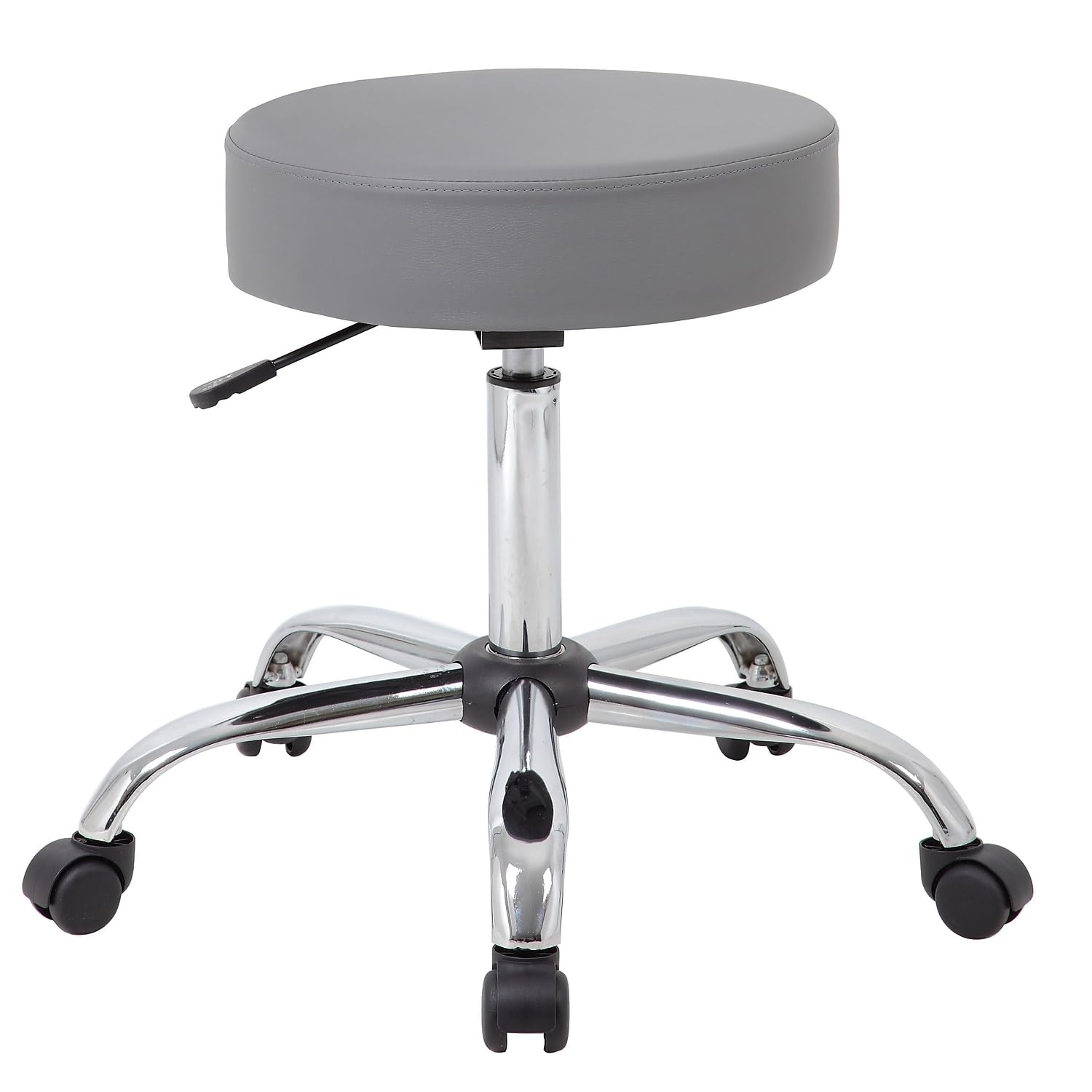 Boss Office Products Adjustable Upholstered Medical Stool in Grey