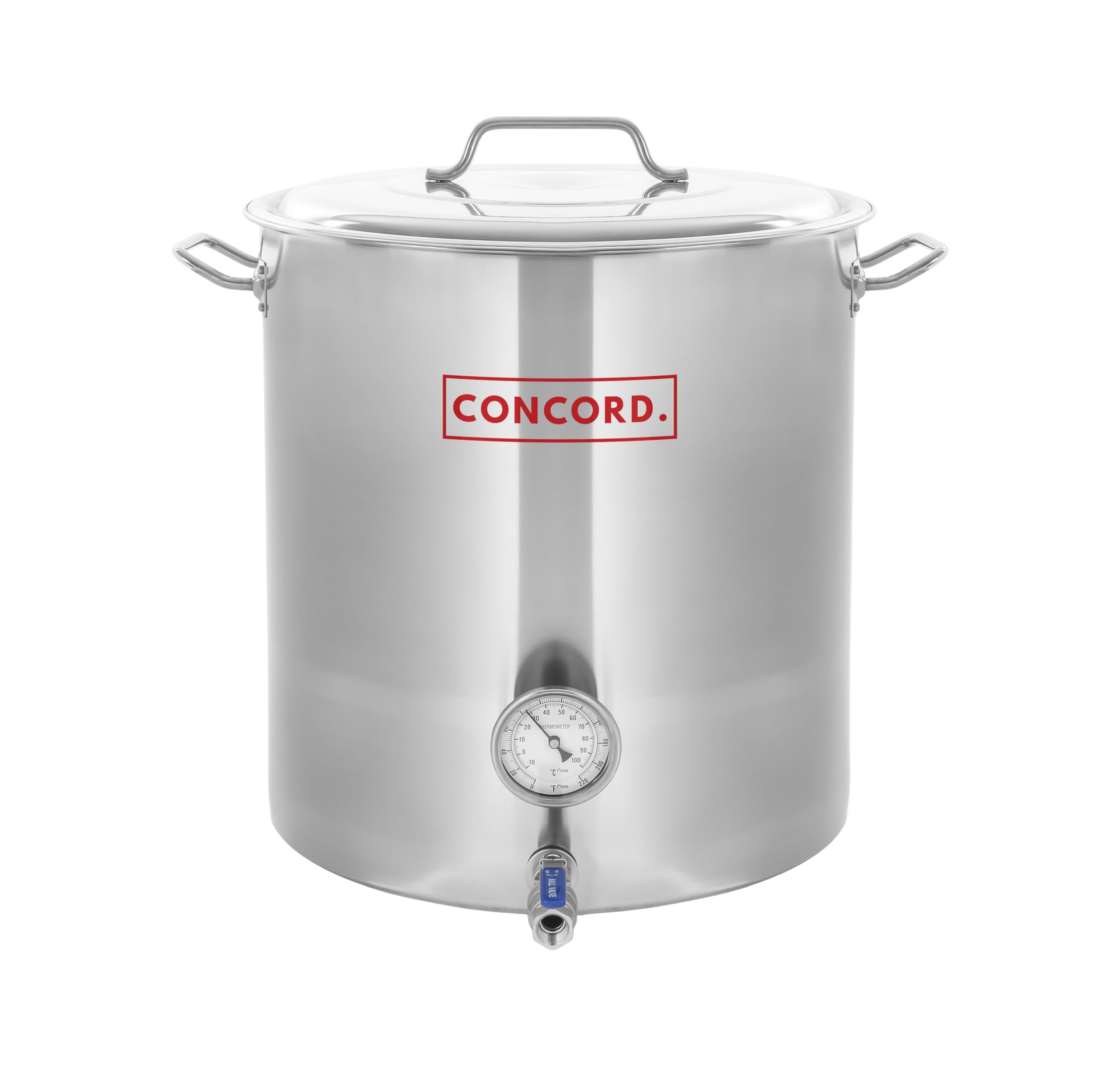 CONCORD Stainless Steel Home Brew Kettle Stock Pot (Weldless Fittings) (40 QT/ 10 Gal)