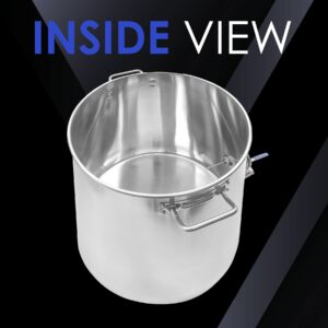 CONCORD Stainless Steel Home Brew Kettle Stock Pot (Weldless Fittings) (40 QT/ 10 Gal)