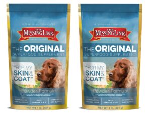 the missing link ultimate skin & coat dog supplement, 1-pound, (pack of 2)