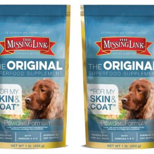 The Missing Link Ultimate Skin & Coat Dog Supplement, 1-Pound, (Pack of 2)