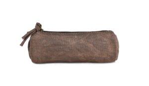 gootium vintage waxed canvas pencil case organizer for artists, 7"x2"x2.5"