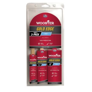 wooster series 5239 gold edge wall brush 3 pack, 1 inches