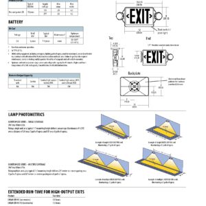 Lithonia Lighting LHQM LED B G M6 LED 2-Light Exit Sign/Emergency with Led Heads & Green Stencil, Black