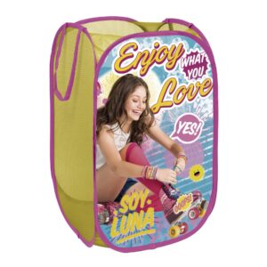 soy luna 711090 disney pop-up storage, blue/pink, 58 x 36 x 36 cm