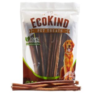 ecokind pet treats all-natural premium 12 inch bully sticks for dogs | 16 oz. bag | delicious protein rich dog chews