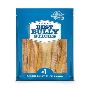 best bully sticks premium 12 inch beef trachea dog chews (12 pack) - all-natural, grain-free, 100% beef, single-ingredient dog treat chew - promotes dental health