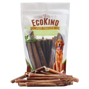 ecokind pet treats all-natural premium 6 inch bully sticks for dogs | 16 oz. bag | delicious protein rich dog chews