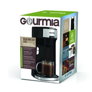 Gourmia GCM3600 3 in 1 Coffee & Tea Maker -K-Cup Pod, Loose Leaf Tea & Ground Coffee Compatible -Single Serve Machine -Automatic -Removable Filters & Adapters -16 oz Water Reservoir -1300W -Black