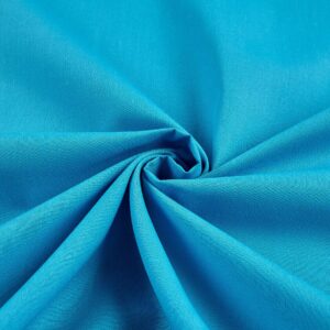 60" Poly Cotton Broadcloth Aqua, Fabric by the Yard