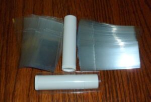 50 clear shrink wrap bands sleeves for lip balm (chapstick) tubes - tamper evident safety seal