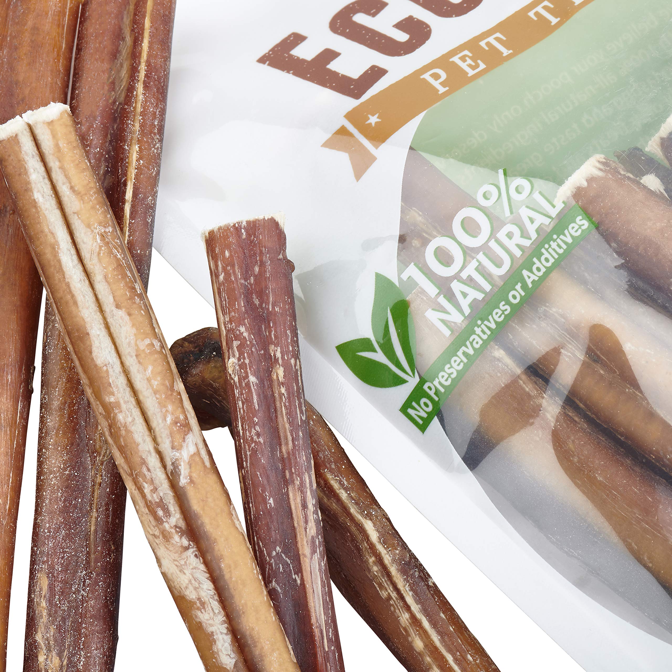 EcoKind Pet Treats All-Natural Premium 6 Inch Bully Sticks for Dogs | 16 Oz. Bag | Delicious Protein Rich Dog Chews