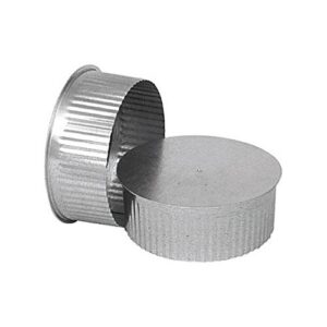 imperial manufacturing 6 in. dia. galvanized steel crimped pipe end cap