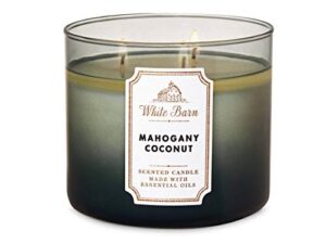 bath and body works mahogany coconut 3 wick candle 14.5 ounce